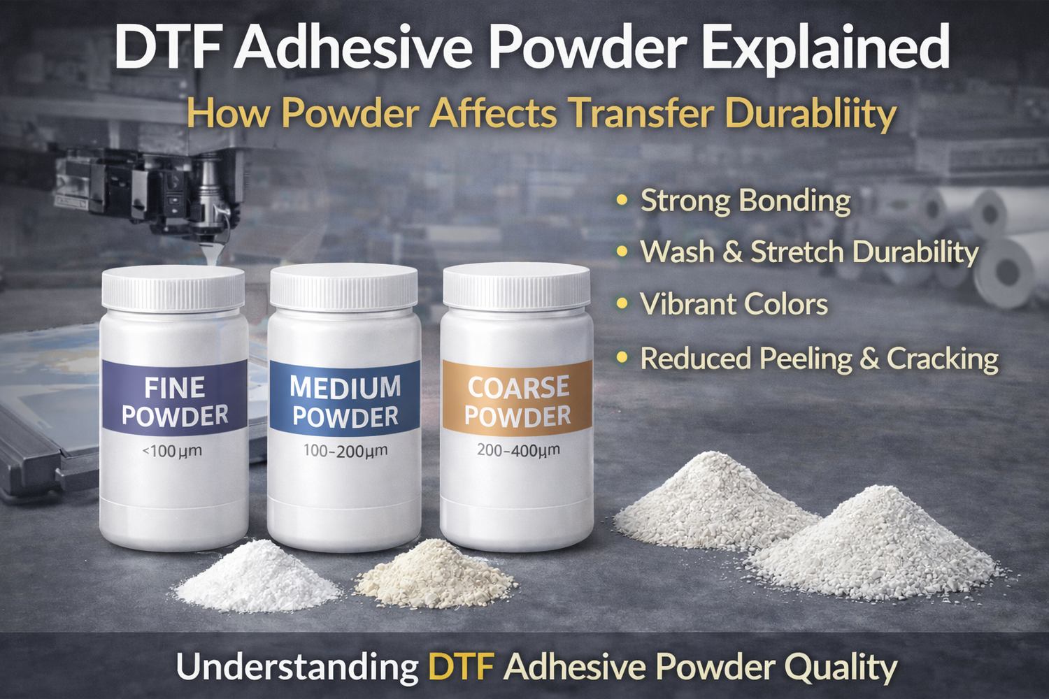 DTF Adhesive Powder Explained | How Powder Affects Transfer Durability ...