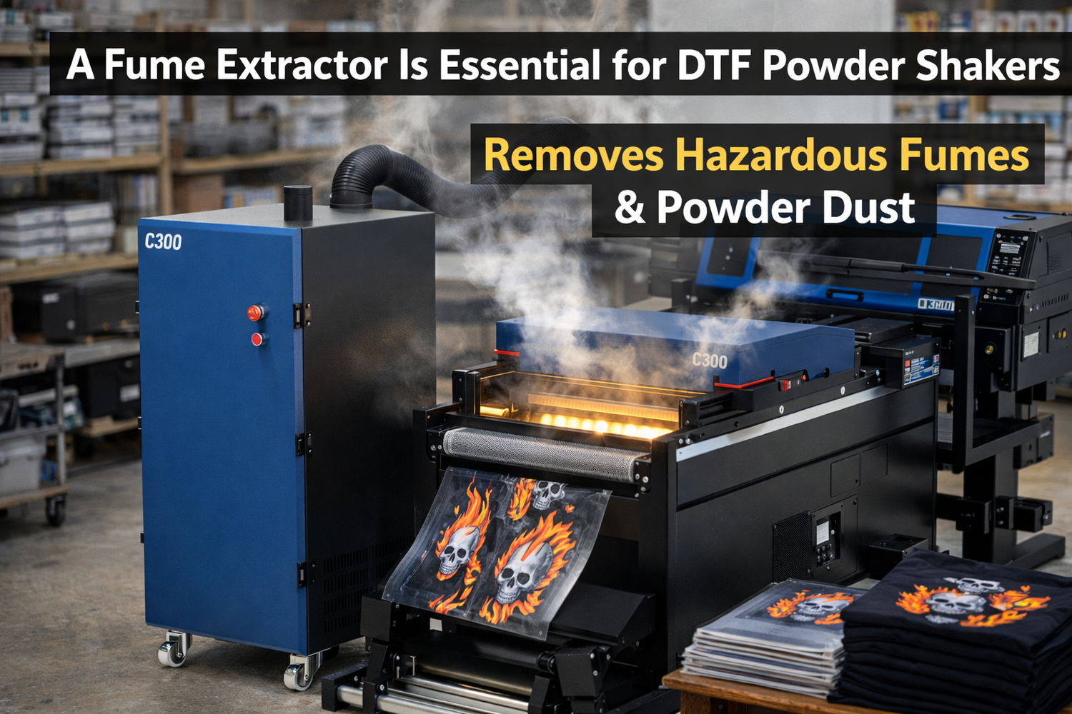 Why Fume Extractors Are Essential for DTF Powder Shakers – Flash ...