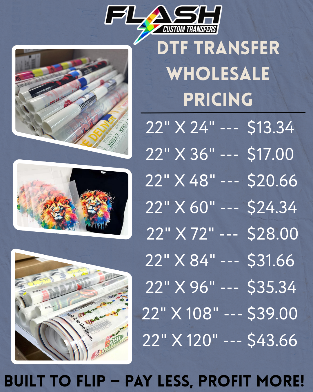 Custom DTF Transfers (Flash Custom Transfers) – Flash Printing Depot